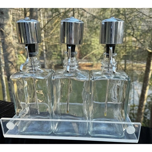 Holiday | 3 197s Piece Ducks Unlimited Bar Decanter Set Mcm Lucite ...